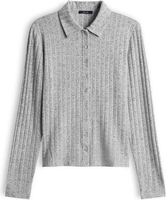 OPUS Langarmshirt Sitami aus weicher Baumwolle Schmal zulaufende Silhouette f&uuml;r klare Layering-Looks