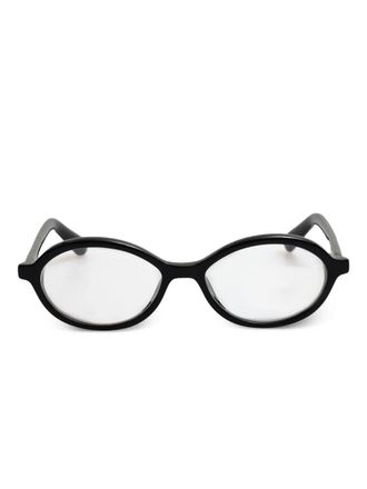 Jacquemus Brille mit ovalem Gestell - Schwarz