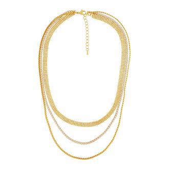 Dansk Copenhagen Joy Wasserdichte Kurze 3-lagige CZ Halskette - - Accessories - Damen - Gelb - ONE SIZE