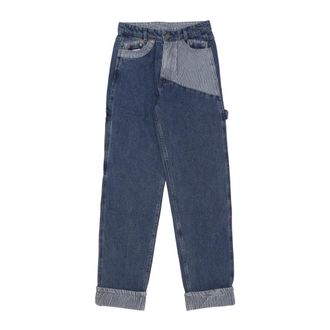 Karl Kani Baggy Denim Arbeitshose Blau/Wei&szlig; - - Jeans - Herren - Blau - W34