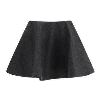 Ganni Minirock aus Wollmischung - - Skirts - Damen - Grau - M
