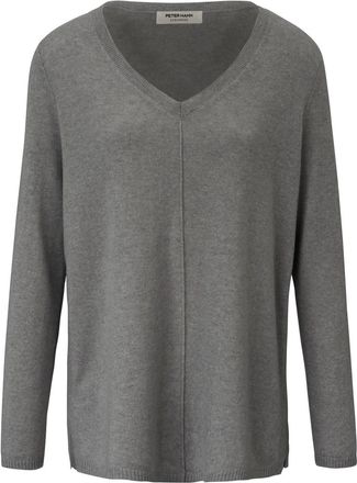 Peter Hahn V-Pullover aus 100% Premium-Kaschmir Peter Hahn grau