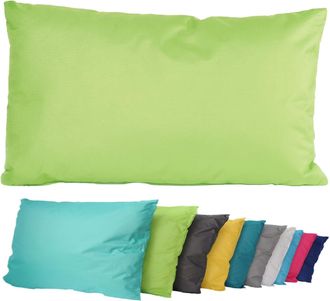 JACK Outdoor Lounge XL Kissen 40x60cm Dekokissen inkl. Füllung Wasserfest Sitzkissen Garten Stuhl Lotus Effekt, Farbe:Grün