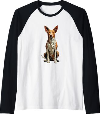Whyitsme Design Abbildung eines ibizenischen Jagdhundes Raglan