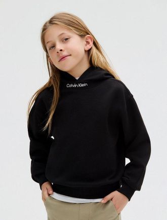 Calvin Klein Jeans Kapuzensweatshirt NECK EMBRO LOGO TERRY HOODIE f&uuml;r Kinder bis 16 Jahre, Logo-schriftzug