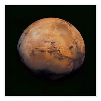 Posterlounge Mars I Poster von NASA 40 x 40 cm Braun Wandbilder Wanddeko