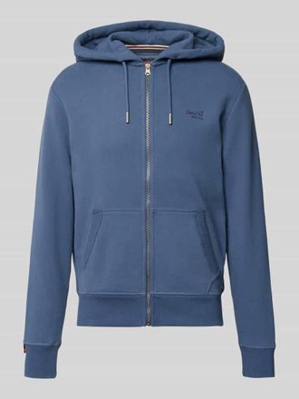 Superdry Sweatjacke mit Kapuze und Logo-Stitching