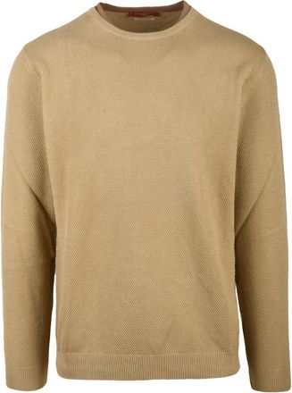 Daniele Fiesoli Homme, Pulls, Beige, Taille: XL Pull ras du cou