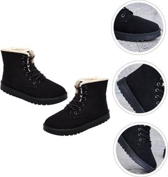 BESPORTBLE Neige Chaudes Pour Femme Bottines Coton &agrave; Lacets Chaussures Ext&eacute;rieur Confortables