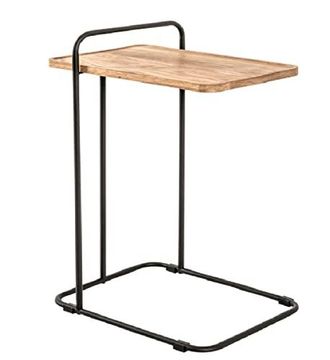 Haku M&ouml;bel Table dappoint ch&ecirc;ne, Noir, Bois Massif, m&eacute;tal - Dim.: L 35 cm x H 73 cm x P 49 cm, Style: Modern