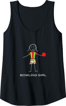 Whyitsme Design Damen Lustige Frauen Bowling, Sch&uuml;ssel, M&auml;dchen Bowler Geschenke Tank Top