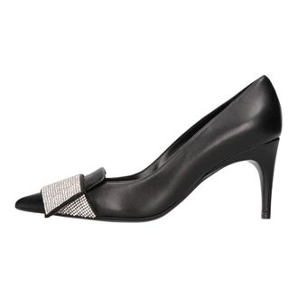 Sergio Rossi Pumps aus Leder und Strasssteinen - - Shoes - Damen - Schwarzk - 36 EU