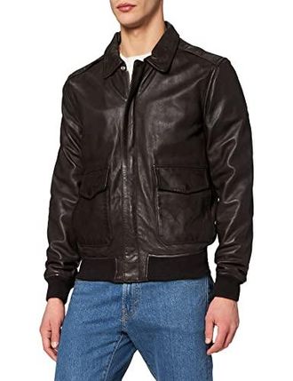 Schott NYC LCFLIGHTWX Blouson, Marron (Brown), S Homme