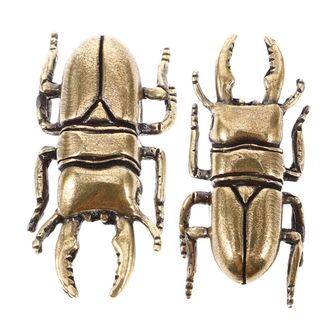 Soimiss 2 St&uuml;cke Messing Insekten Ornamente Vintage Tier Statuen Figuren F&uuml;r Teehaus B&uuml;ro Dekoration