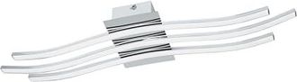 Eglo LED Deckenlampe Roncade, 3 flammige Deckenleuchte, Material: Alu, Stahl, Kunststoff, Farbe: Chrom