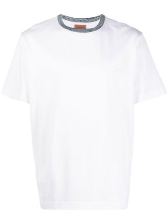 Missoni t-shirt à col contrastant - Blanc