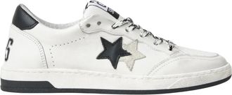 2Star 2Star, Femme, Chaussures, Blanc, Taille: 38 EU Baskets Basses en Cuir