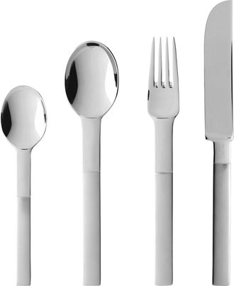 Gense Nobel Besteck Set 4 Personen, 16 Teiliges Besteckset, Essbesteck Set aus Mattem & Gl&auml;nzendem Stahl, Sp&uuml;lmaschinenfest, Skandinavisches Design