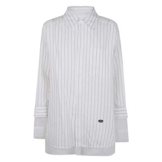 Jean Paul Gaultier Gestreiftes Freizeithemd - - Blouses & Shirts - Damen - Wei&szlig; - XS