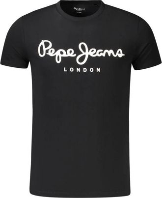 Pepe Jeans London Urban Chic Schwarzes Herren T-Shirt - - Tops - Herren - Schwarzk - M