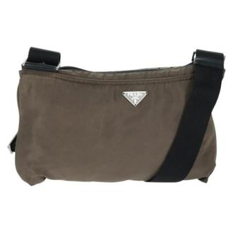 Prada Sac bandouli&egrave;re en nylon Pre-owned - Femme - Pre-owned - Beige - Taille: ONE Size