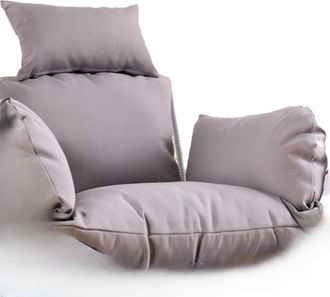 Generic Ersatzbezug für Eierstuhlkissen, Bezug für Hängekörbe, waschbar, dick, für drinnen und draußen, Terrasse, Garten, ohne Füllmaterial(Grey)