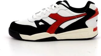Diadora Winner SL, Sneakers Basses Mixte, Rouge/Blanc, 43