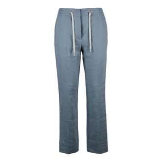 Eleventy Femme, Pantalons, Gris, Taille: 40 FR Chino Wide Pantalons