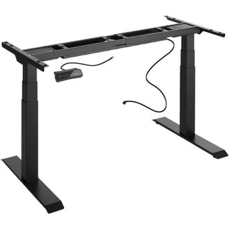 TecTake Tectake - Bureau assis debout r&eacute;glable en hauteur &eacute;lectriquement avec 2 moteurs