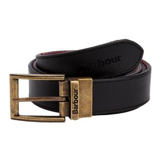 Barbour Wendbarer Leder- und Stoffg&uuml;rtel Modern Tartan - - Accessories - Herren - Schwarzk - M