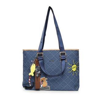 V&deg; 73 Femme, Sacs, Bleu, Taille: ONE Size Tote Bags