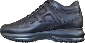 Hogan Chaussures Sneakers pour femme Interactive en cuir HXW00N00010KTB999 Noir, Noir, 38.5 EU