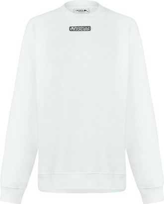 Lacoste Sweatshirt f&uuml;r Damen, Rundhalsausschnitt, Regul&auml;r, Lang&auml;rmlig (Wei&szlig;)