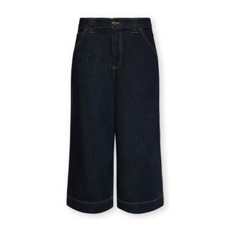 Elena Miro Cropped Wide-Leg-Jeans aus Denim - - Jeans - Damen - Blau - M
