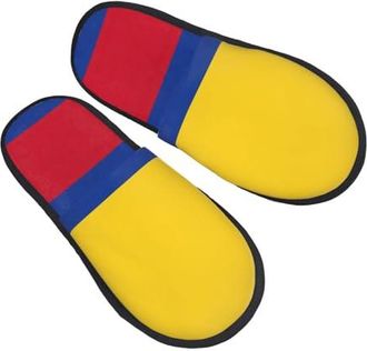 Generic Pantoufles Drapeau De La Colombie Portative Fourrure Pantoufles Doux Chausson Hotel Pour Voyage Camping Femmes M