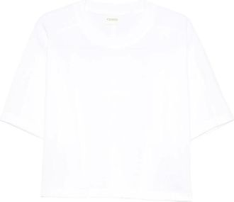 Closed Femme, Tops, Blanc, Taille: 40 FR T-shirt Coupe D&eacute;contract&eacute;e en Coton