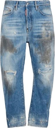 Dsquared2 Homme, Jeans, Bleu, Taille: M Pantalon Effet Us&eacute; et D&eacute;truit L&eacute;ger