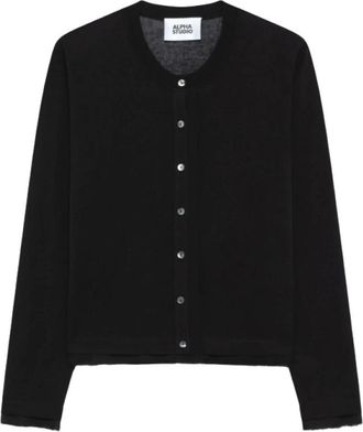 Alpha Studio Femme, Pulls, Noir, Taille: 42 FR Rebecca Mix Fabric