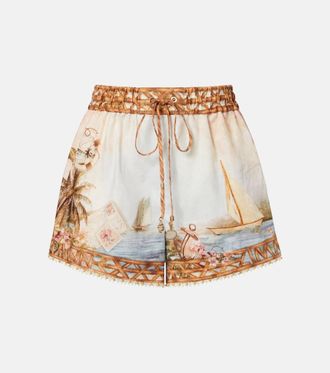 Zimmermann Short Mahon en lin &agrave; imprim&eacute;