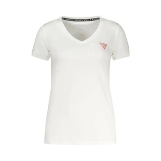 Guess Femme, Tops, Blanc, Taille: 38 FR Hauts et T-shirt en Coton Blanc