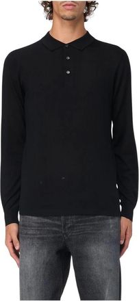 Aspesi Homme, Tops, Noir, Taille: L Polo à Manches Longues