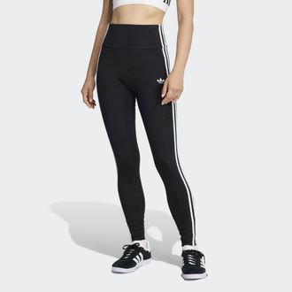 adidas Leggings ADIDAS ORIGINALS 3S LEGGINGS, Damen, Gr. XXL, N-Gr, schwarz, wei&szlig;, Obermaterial: 93% Baumwolle, 7% Elasthan, Hosen Leggings, sportlicher Stil