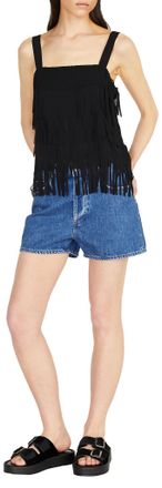 Sisley Sisley Womens TOP 5AM2LH00S Shirt, Black 100, S