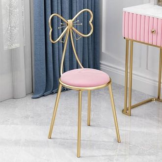 Generic Lounge Chair Fille Fille Papillon Noeud Papillon Tabouret De Maquillage Chambre Coiffeuse Maquillage Chaise Fauteuil Dor&eacute; Fer Art M&eacute;tal Tabouret &Agrave; Ong