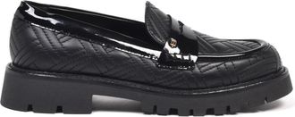 Baldinini Gesteppter Loafer aus Leder und Lackleder - - Shoes - Damen - Schwarzk - 39 EU