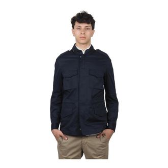 Barba Blaue Sahariana Jacke mit Kapuze - - Jackets - Herren - Blau - 2XL