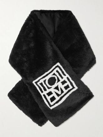 Toteme &Eacute;charpe En Peau Lain&eacute;e Imprim&eacute;e - Noir