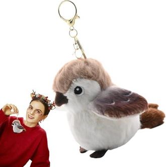Generic Maodom Porte-cl&eacute;s en peluche doiseau | Porte-cl&eacute;s d&eacute;coratif en forme de moineau - Jouets doiseaux en peluche, accessoires de portefeuille portables po