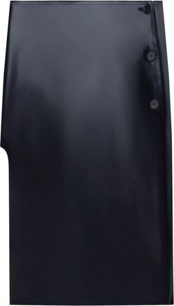 Courrèges Transparenter Oblique-Rock - Schwarz