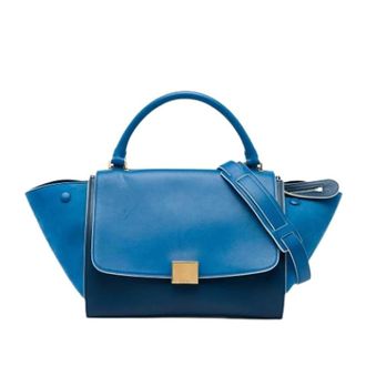 Celine Sac Trapeze Pre-owned - Femme - Pre-owned - Bleu - Taille: ONE Size